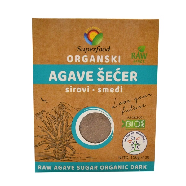 Organski sirovi šećer od agave 150g SuperFood