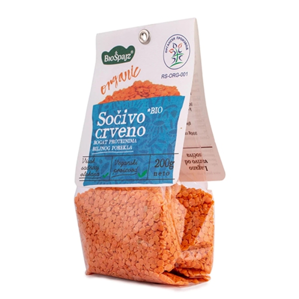 Organsko crveno sočivo 200g Bio Špajz