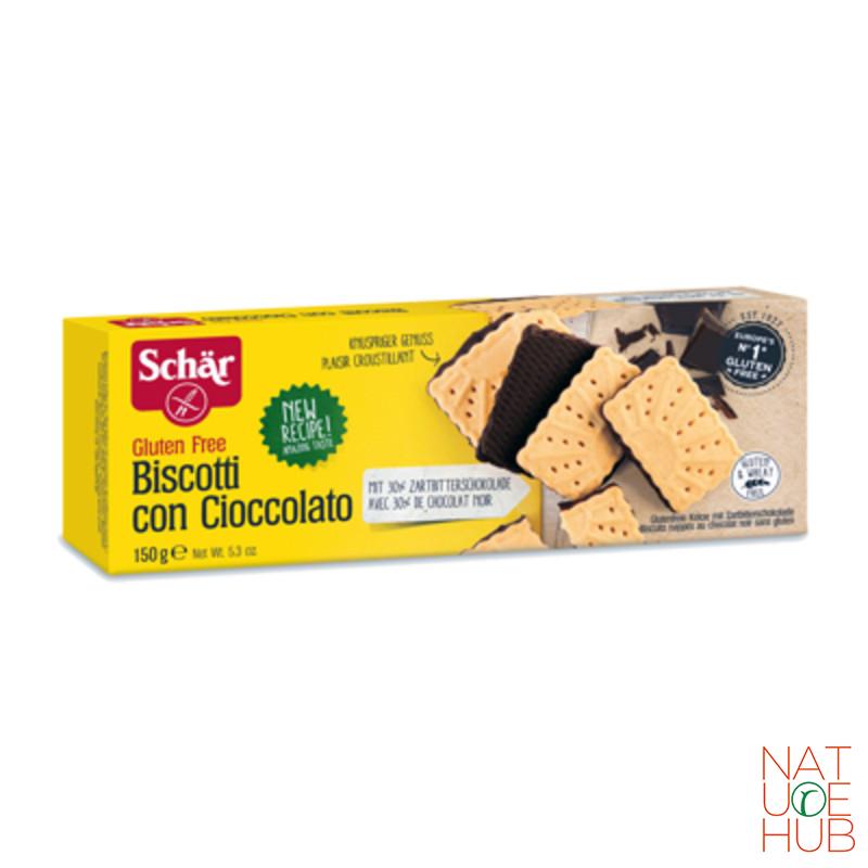 Bezglutenski keks preliven crnom čokoladom Biscotti 150g