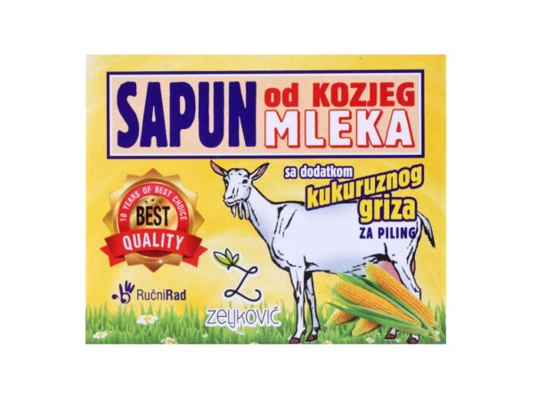 Sapun od kozjeg mleka sa kukuruznim grizom za piling 75g Zeljković