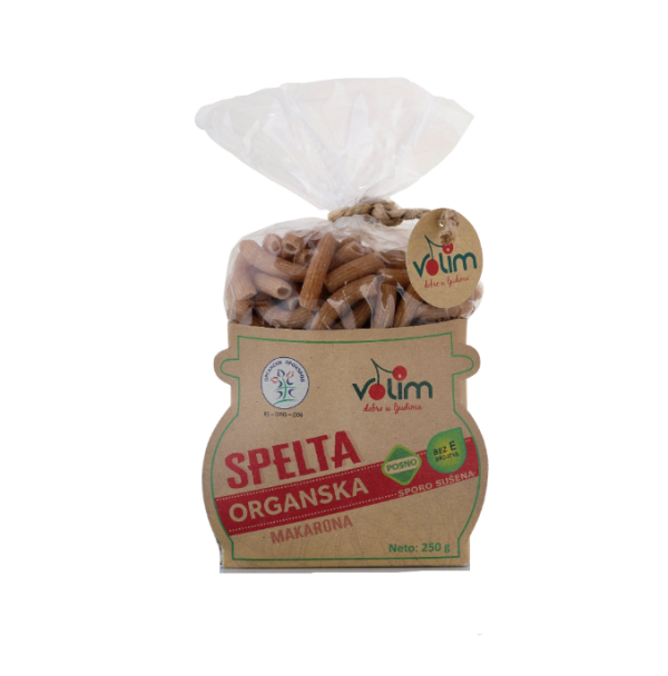 Spelta organska makarona 250g Volim