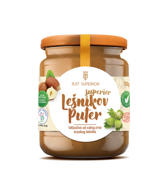 Superior organski lešnikov puter 250g Just Superior