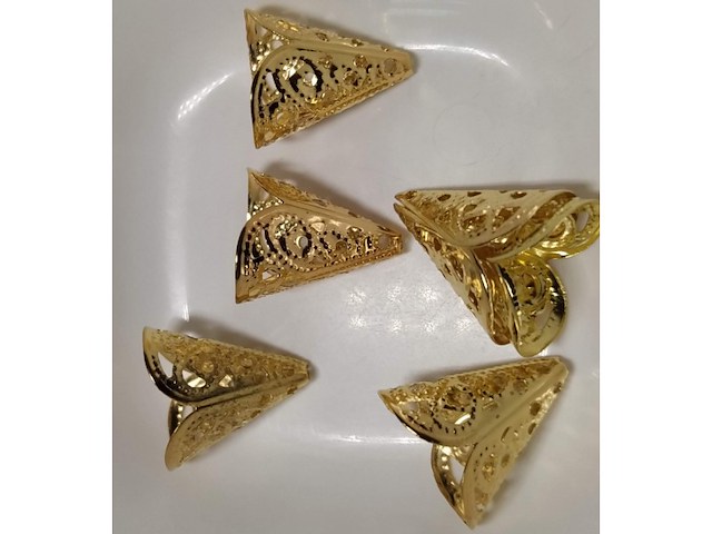 (A148) Kapice za perle konusne zlatna 1kom