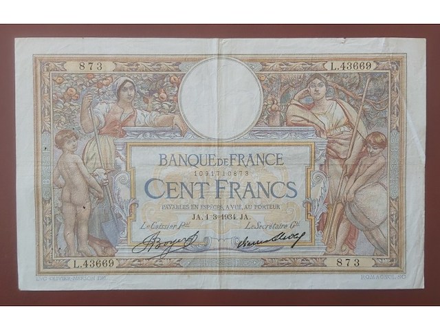 100 FRANCS 1934