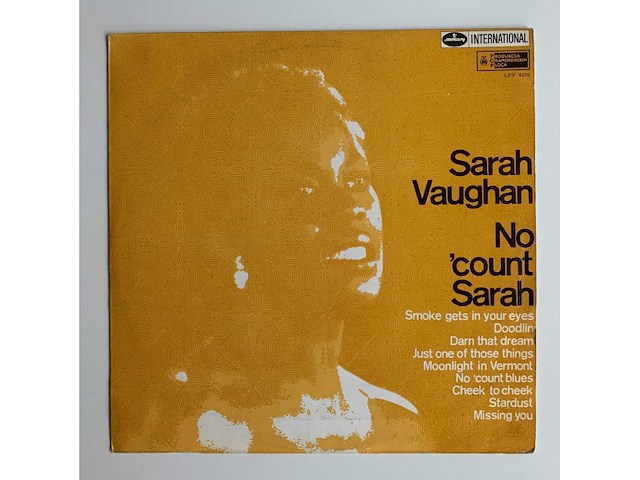 Sarah Vaughan ‎– No Count Sarah VG+/VG