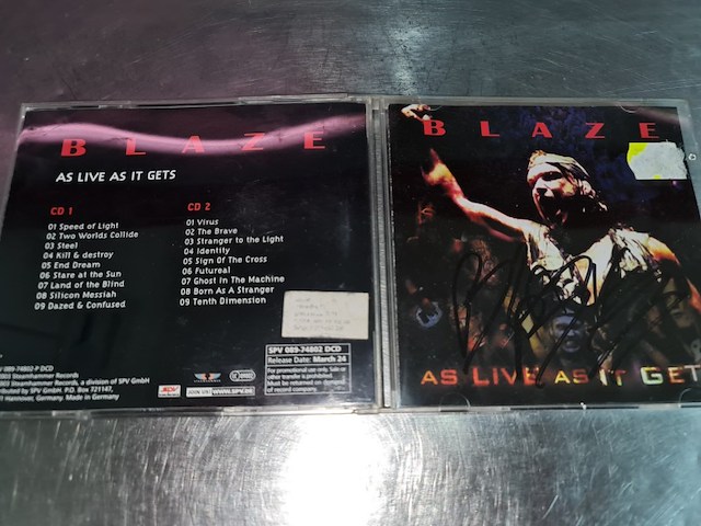 Blaze Bayley - As live as it gets 2CDa , ORIGINAL