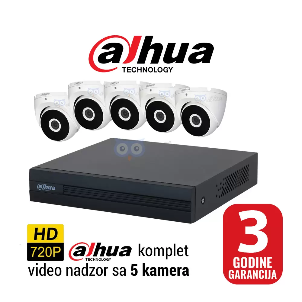 HD Dahua komplet video nadzor sa 5 kamera