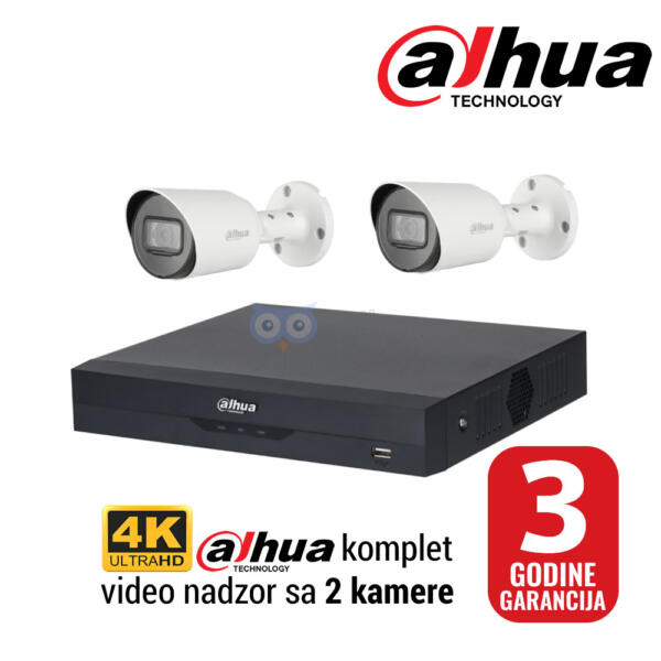 4K Dahua komplet sa 2 kamere