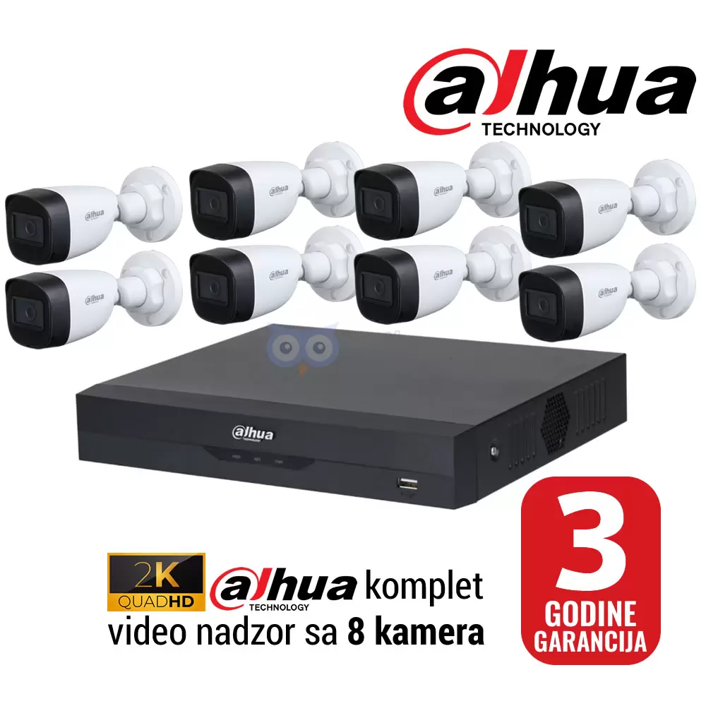 Super HD Dahua komplet sa 8 kamera