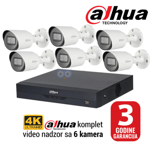 4K Dahua komplet sa 6 kamera