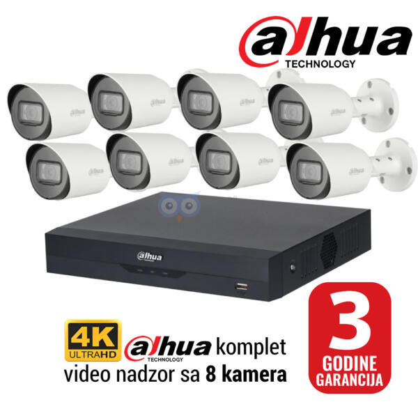 4K Dahua komplet sa 8 kamera