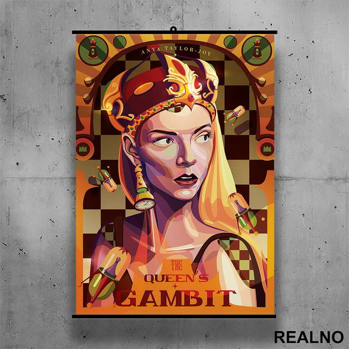 CROWN - QUEEN'S GAMBIT - POSTER SA NOSAČEM