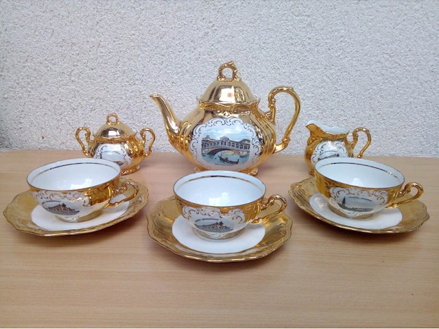 Lux Pozlaćeni set za čaj Venezia