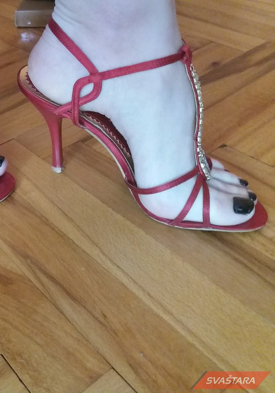 Crvene damske sandale