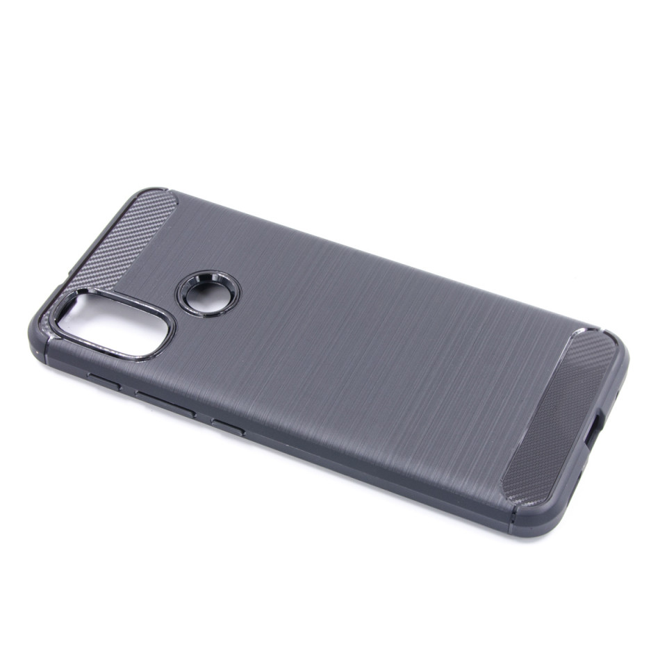 TPU maska BRUSHED za Moto E20, Moto E40 2021 (6.5") CRNA