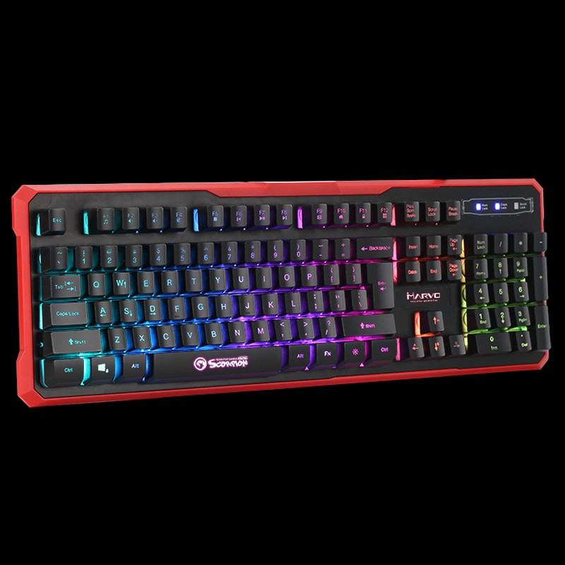 Žična USB Gejmerska tastatura USB Marvo KG629G sa RGB pozadinskim osvetljenjem crna