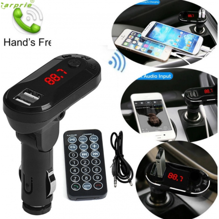 Fm transmiter bluetooth + handsfree + punjac