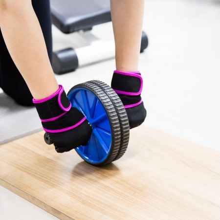 Dvostruki abdominalni fitnes ab roller mašina za vežbanje
