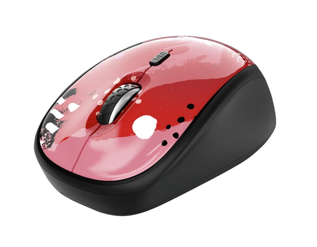 Trust YVI Red Brush crveni bežični optički miš 1600dpi
