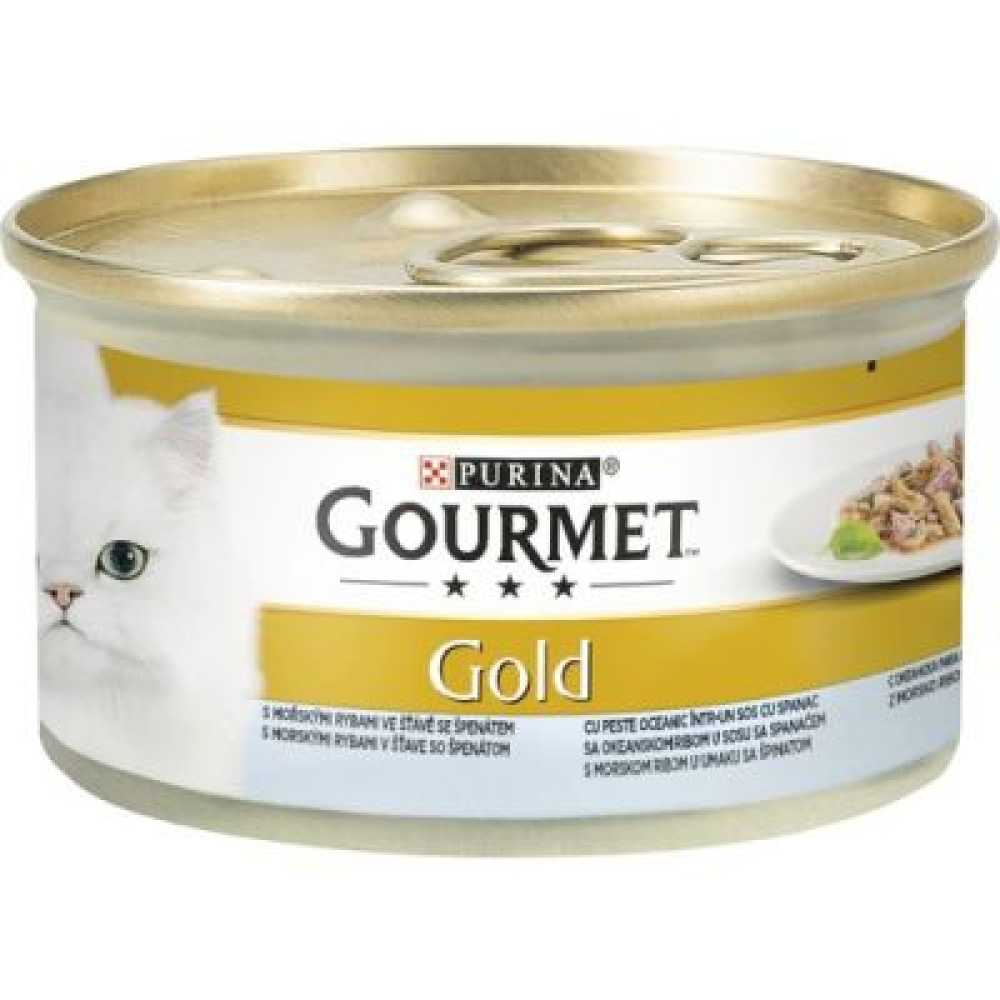 GOURMET GOLD riba i spanać u sosu 85g