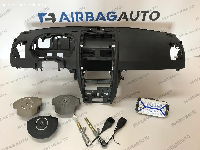 RENAULT MEGANE 2 SET AIRBAG SET VAZDUŠNI JASTUK POJASI TABLA