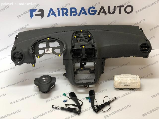 OPEL CORSA D SET AIRBAG SET VAZDUŠNI JASTUK POJASI TABLA