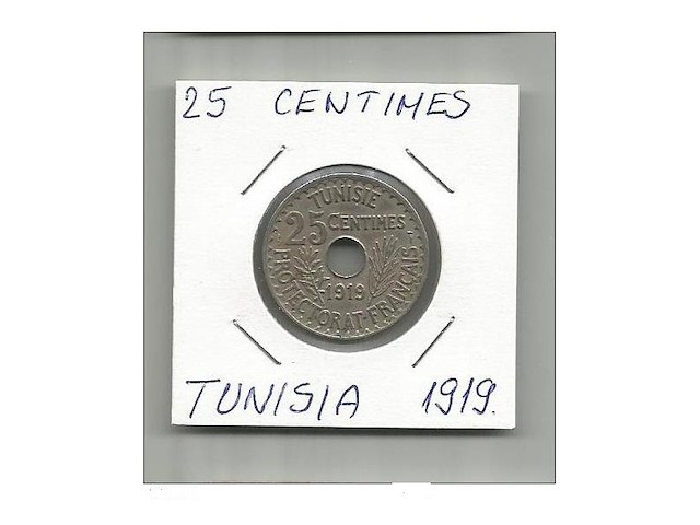 C9 Tunisia 25 centimes 1919.