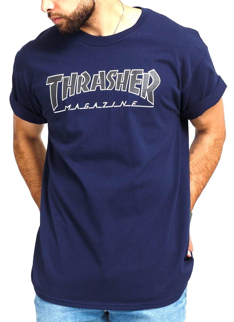 Thrasher outlined Black Blue