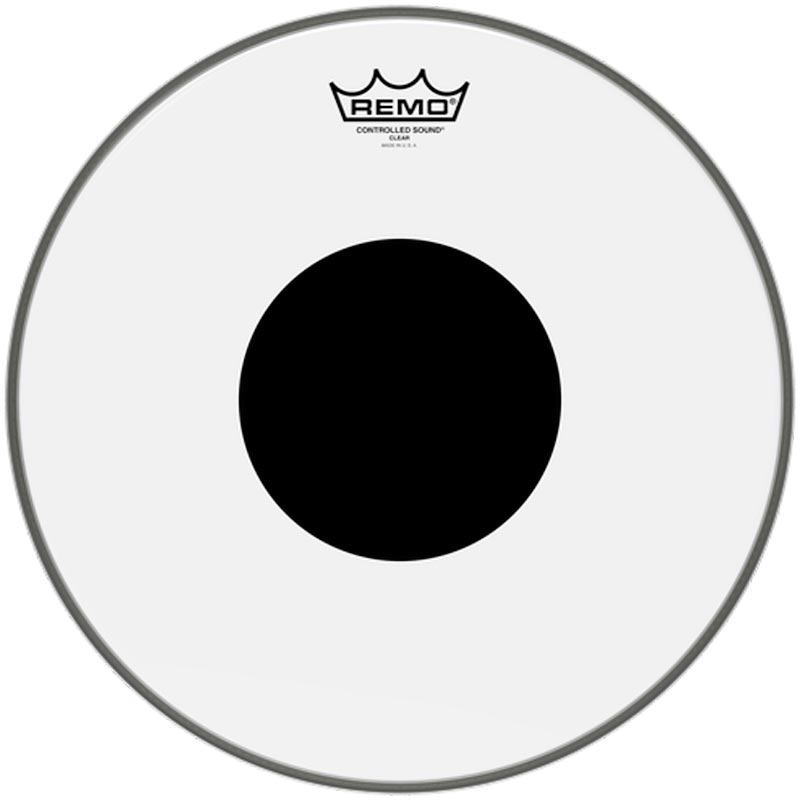Remo 14″ Controlled Sound Clear CS Black Dot