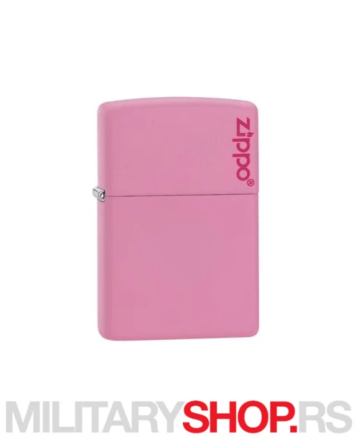 Roze mat upaljač Zippo sa logom