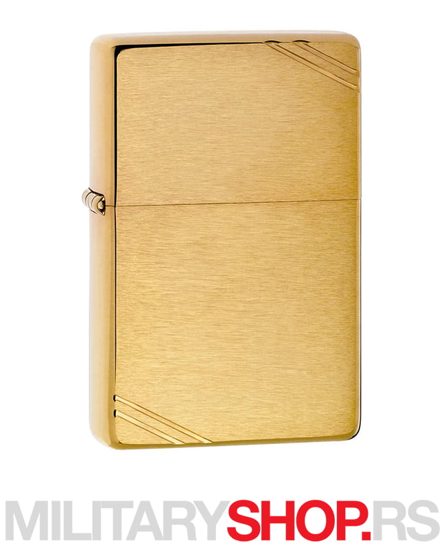Zlatni Vintage Zippo Upaljač Brushed Brass Slashes
