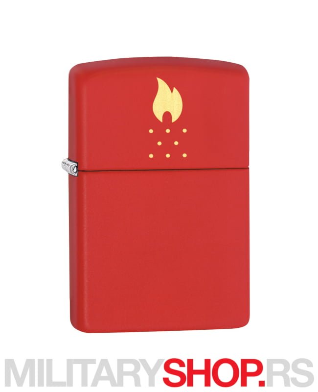 Crveni mat Zippo upaljač 49231