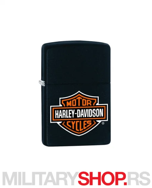 Crni Zippo upaljač sa logom Harley Davidson