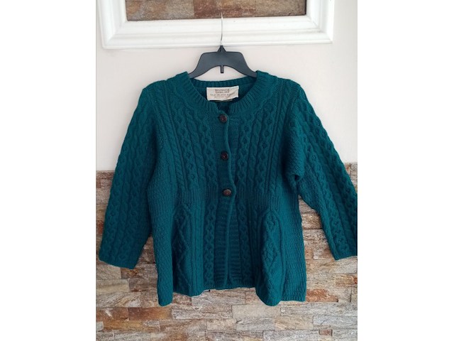 `ARAN SWEATER MARKET` PETROLEJ BOJE - NOVO M/L