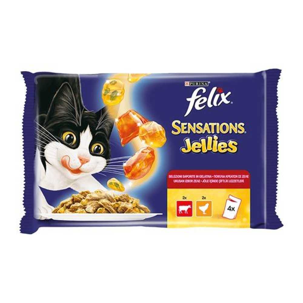 Felix Sensations sos MULTIPACK - govedina i piletina 4x85g