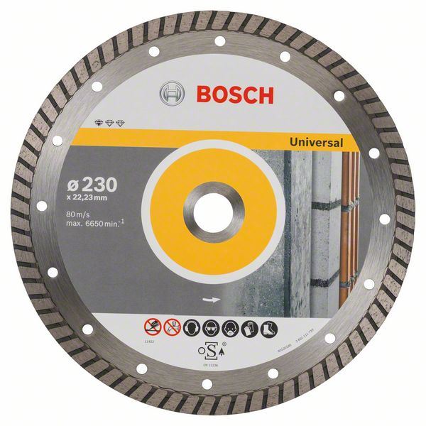 Dijamantska rezna ploča Standard for Universal Turbo Bosch 2608602397, 230 x 22,23 x 2,5 x 10 mm