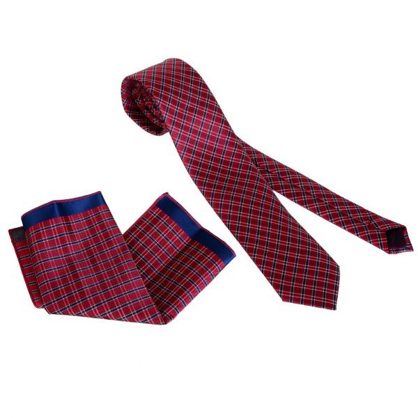 Bordo muske karirane kravate za mature ili svadbe #585
