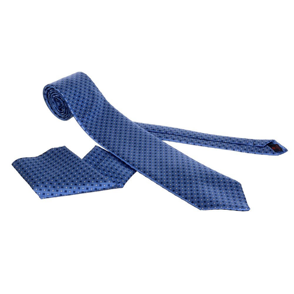 plava kravata sa maramicom #299