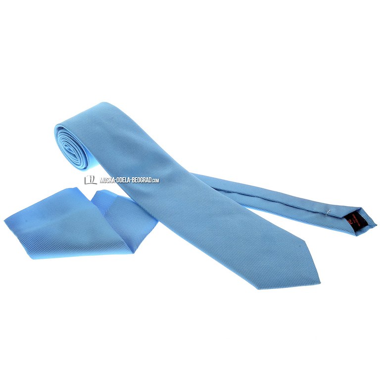 plava kravata sa maramicom #296