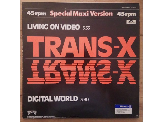 Trans-X – Living On Video / Digital World