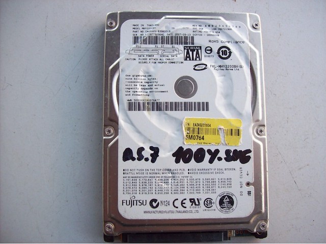 200 Gb FUJITSU sata  - 2.5 inca MHY2200BH -100%