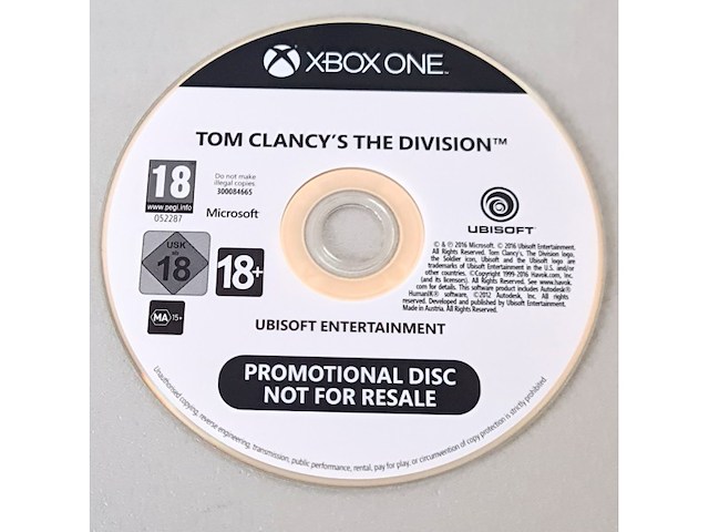 Tom Clancy`s The Division   XBOX One -samo disk-