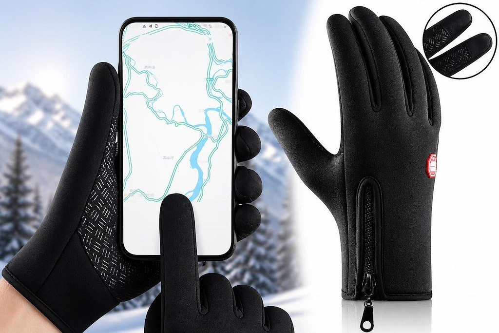 Termo rukavice za ekran na dodir WarmTouch, Touchscreen, neklizajuće, sport    Touchscreen