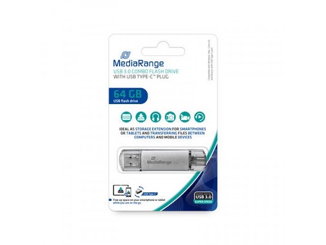 MediaRange USB memorija 64GB - 3.0/COMBO sa USB TYPE-C