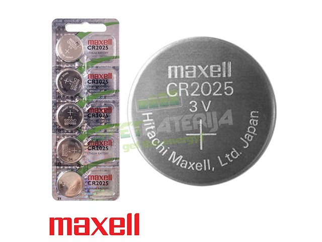 Dugmasta Baterija Maxell CR2025 3V Litijum 5 kom