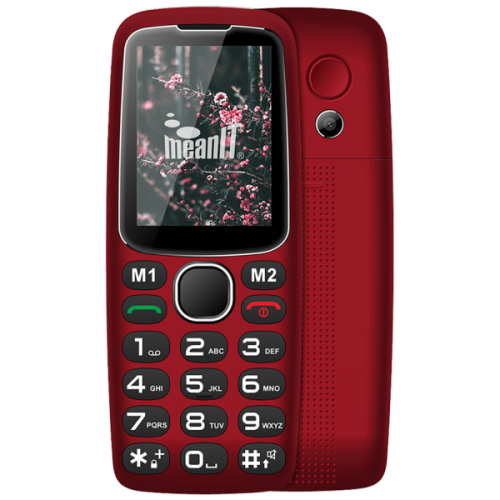 Mobilni telefon Meanit 2.4" ekran, BT, SOS taster, crvena senior