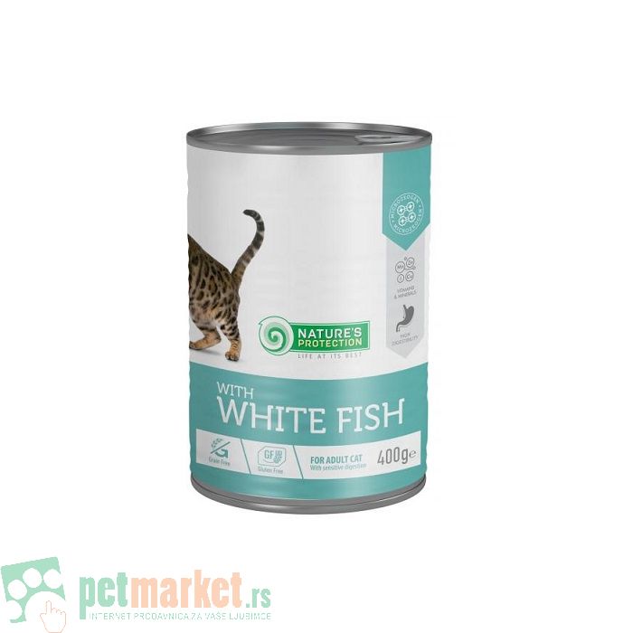 Nature’s Protection: Vlažna hrana za mačke sa stomačnim problemima, riba, 400 gr