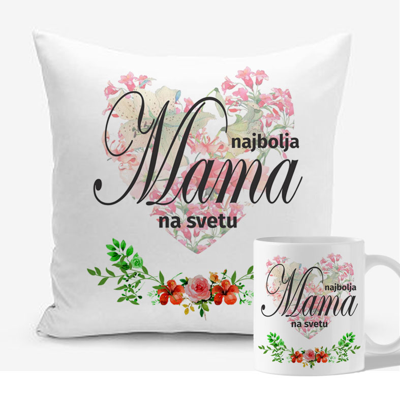 Jastuk + šolja – Najbolja Mama Na Svetu