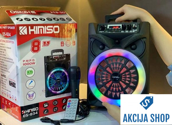 Bluetooth prenosivi karaoke zvučnik – Kimiso QS-834 – Bluetooth prenosivi karaoke zvučnik – Kimiso QS-834