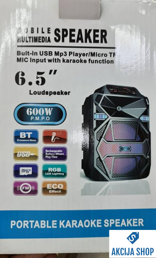 Karaoke zvucnik 600W sa mikrofonom – Karaoke zvucnik 600W sa mikrofonom